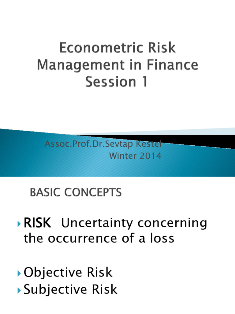 rm_lecture1 | PDF | Risk | Risk Management
