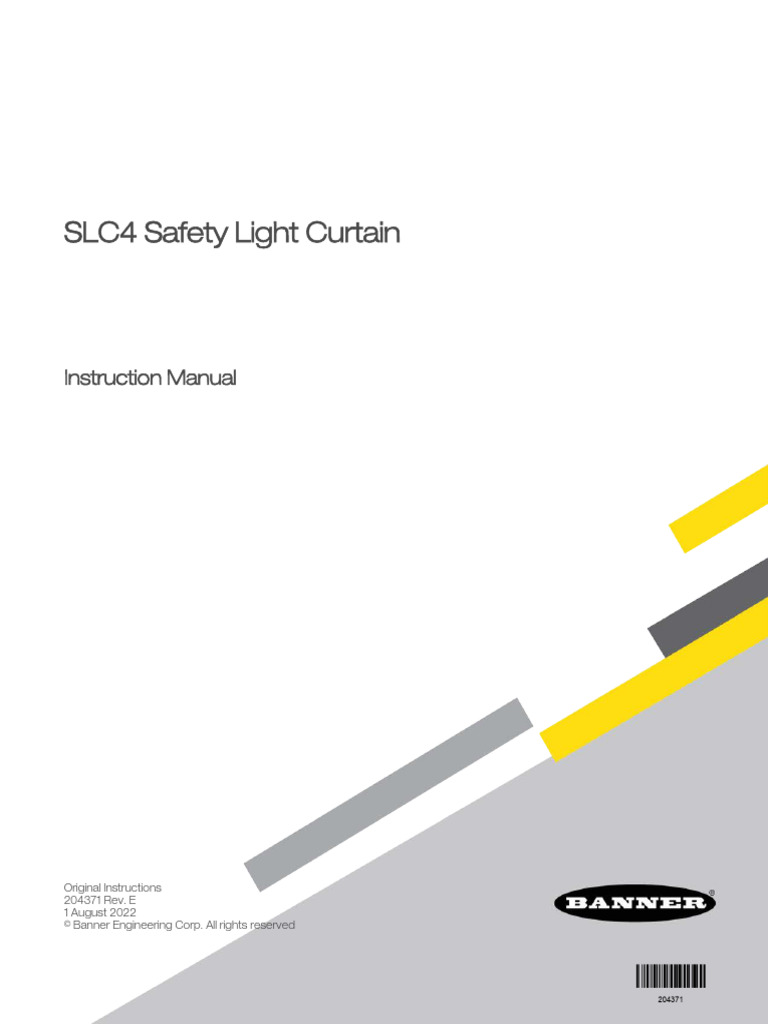 SLC Light Curtain Manual | PDF | Safety | Machines