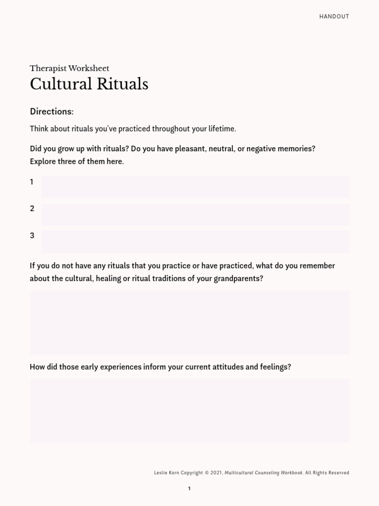 worksheet-cultural-rituals | PDF