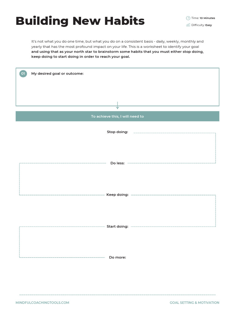 Building New Habits - TC, MC | PDF