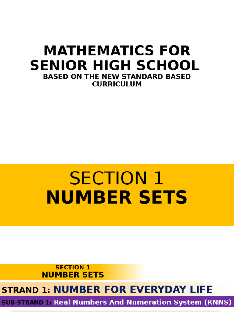 Mathematics For Senior High Sch. Lesson Presentation | PDF | Numbers ...