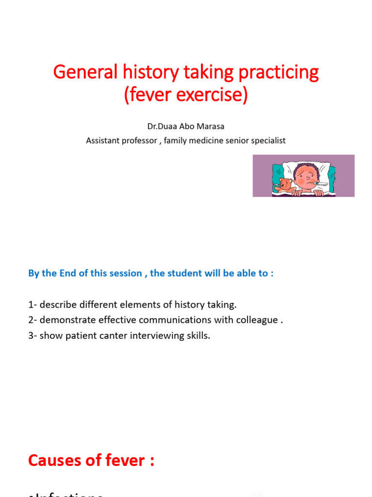 Fever History Taking Techniques | PDF | Infection | Autoimmune Disease