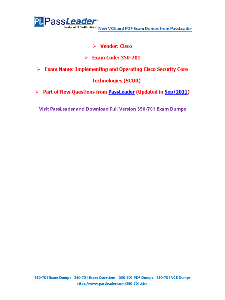 2020 Ccie-Ccnp 350-701 Scor | PDF | Domain Name System | Computer Network