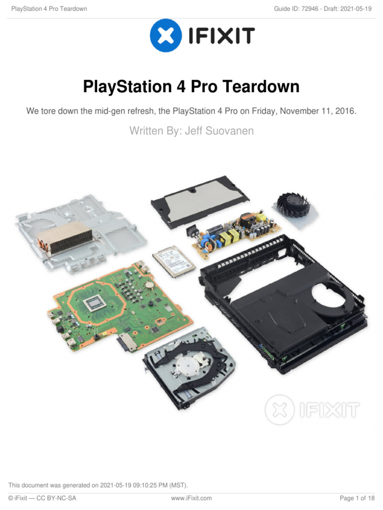 PS4 PRO TEAR DOWN | PDF | Hard Disk Drive | Play Station