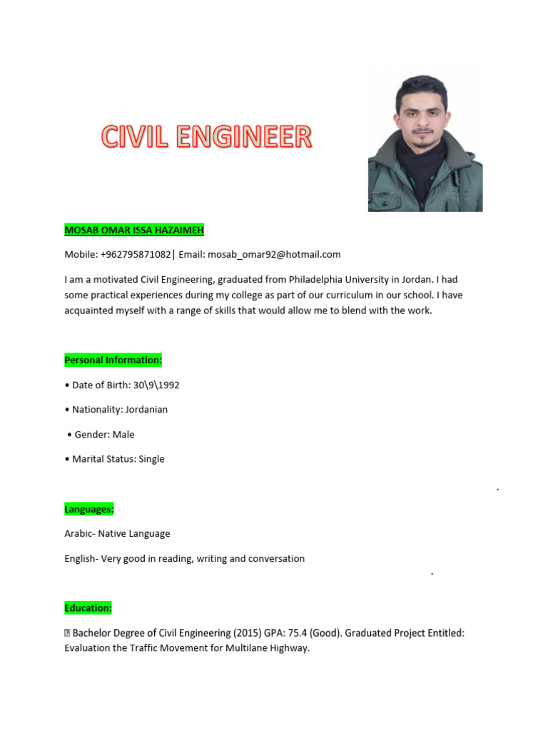 Mosab New CV | PDF