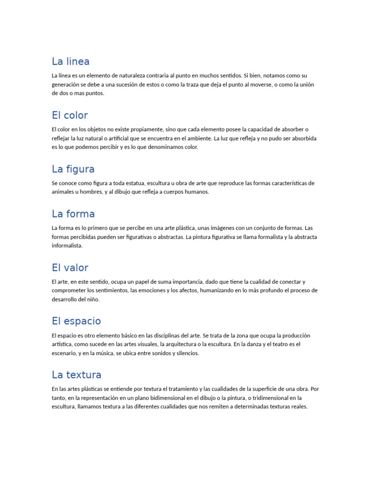 Elementos Básicos del Arte | PDF