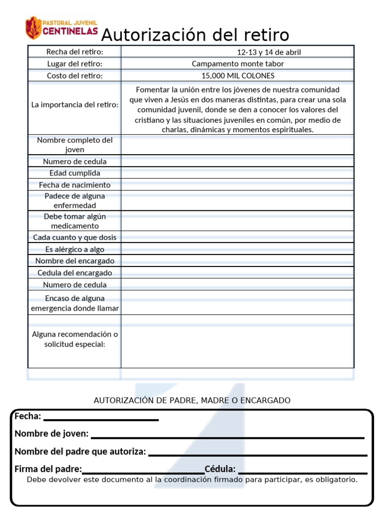 PERMISOS RETIRO[1] | PDF
