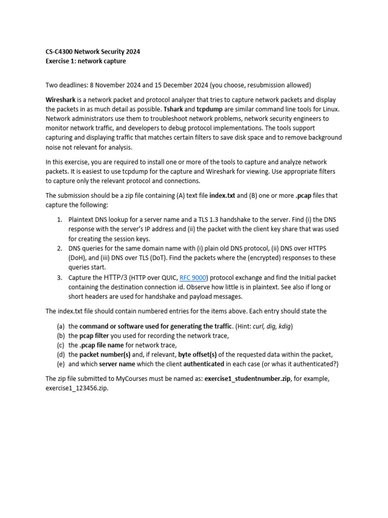 Ex1-Network Capture | PDF