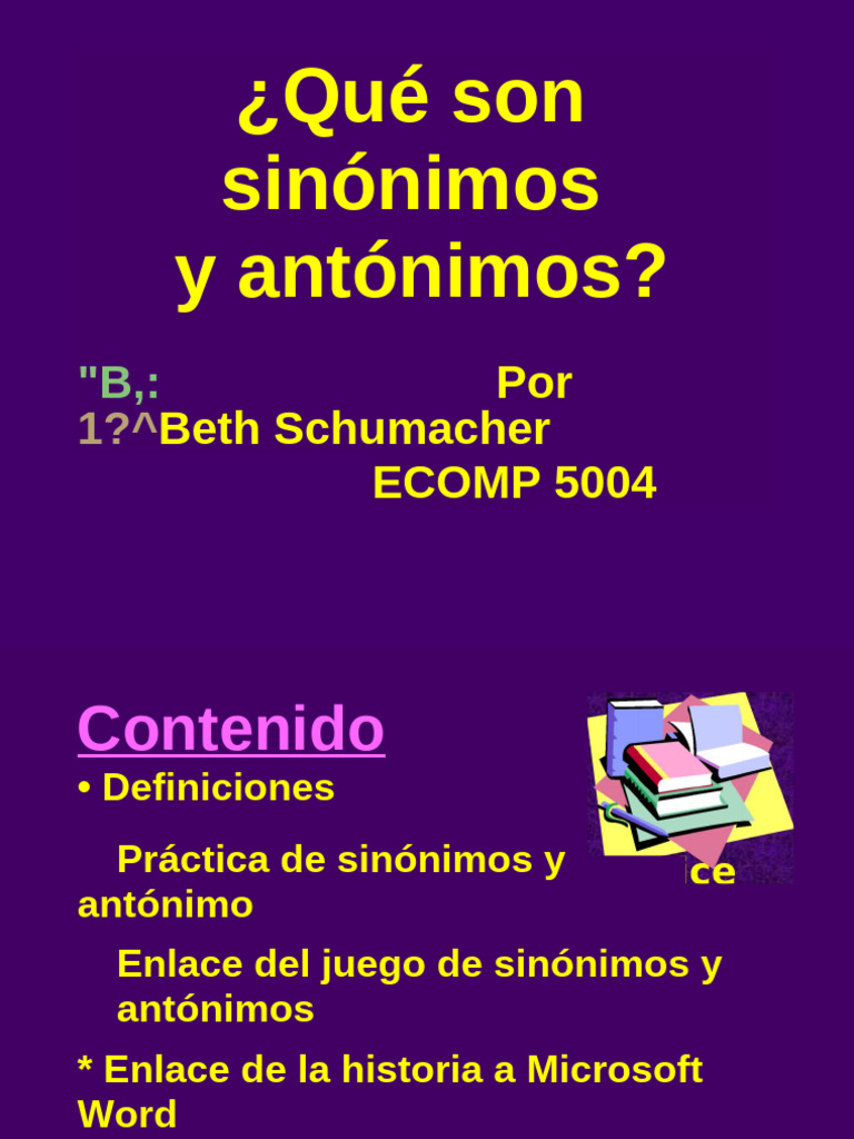 Sinónimos y antónimos explicados | PDF