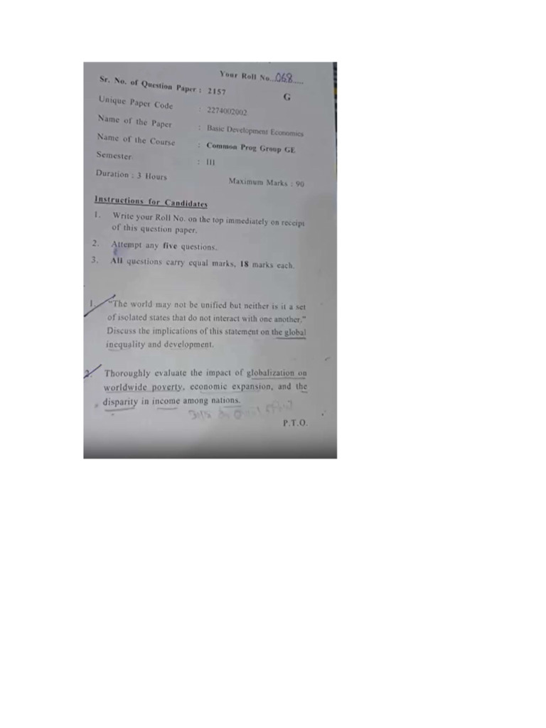 basic eco pyq 3 | PDF