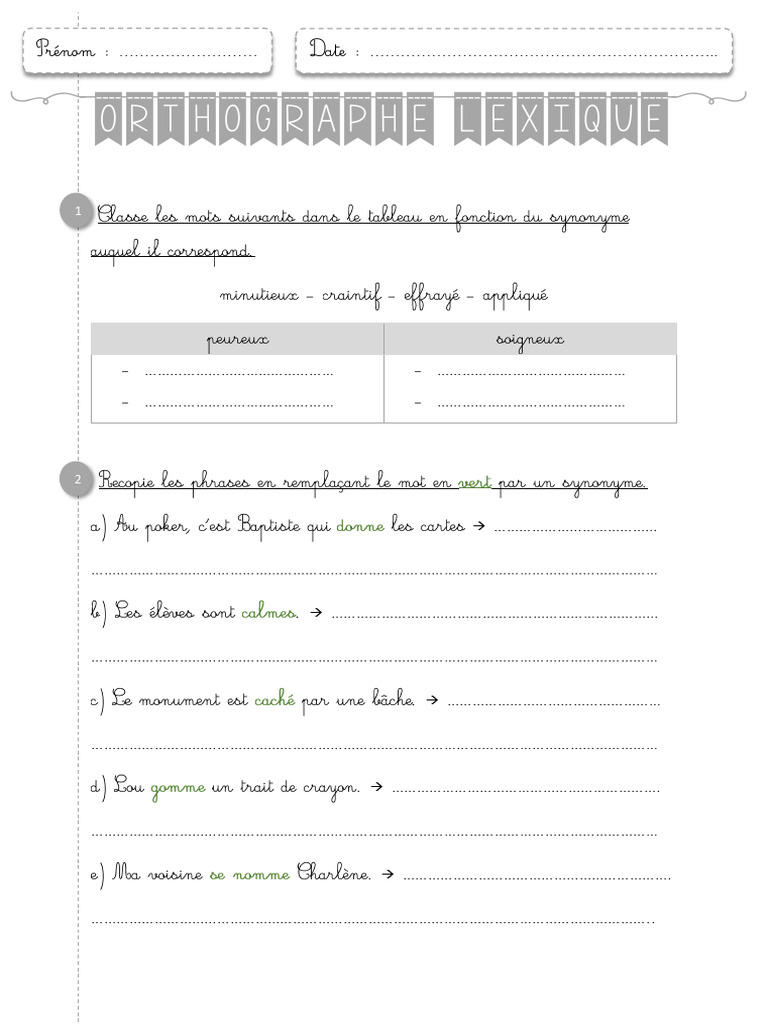 Exercices Ce2 | PDF