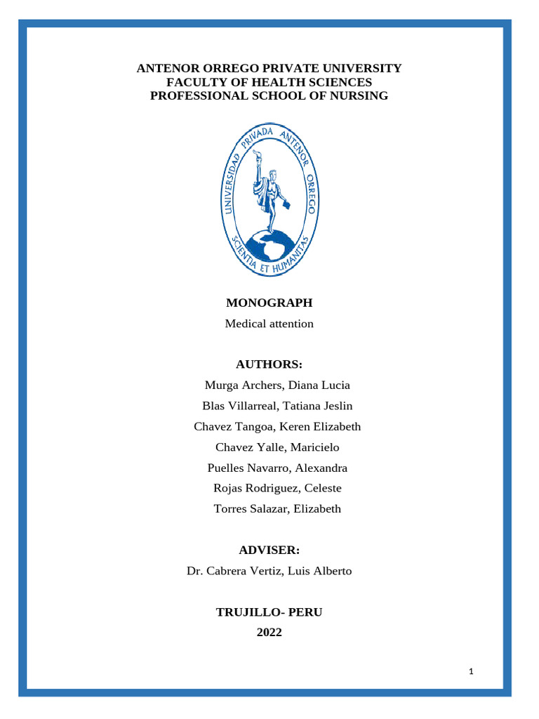 Medical Attention Monograph | PDF | Health Care | Poverty