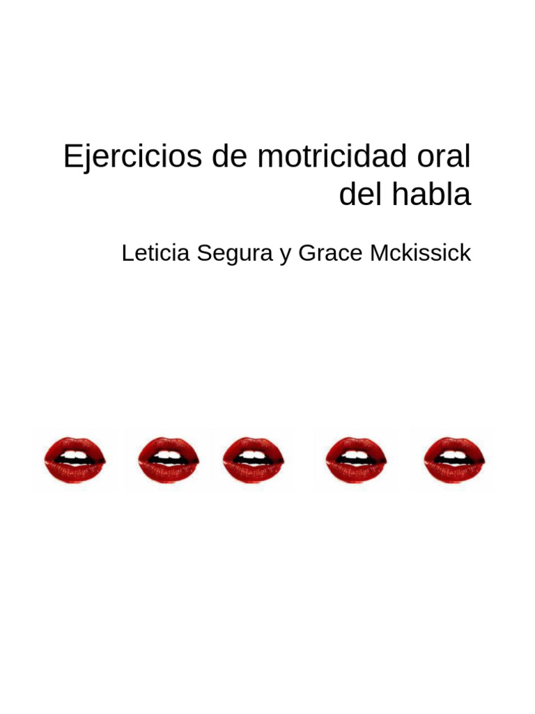 Ejercicios para Motricidad Oral en el Habla | PDF