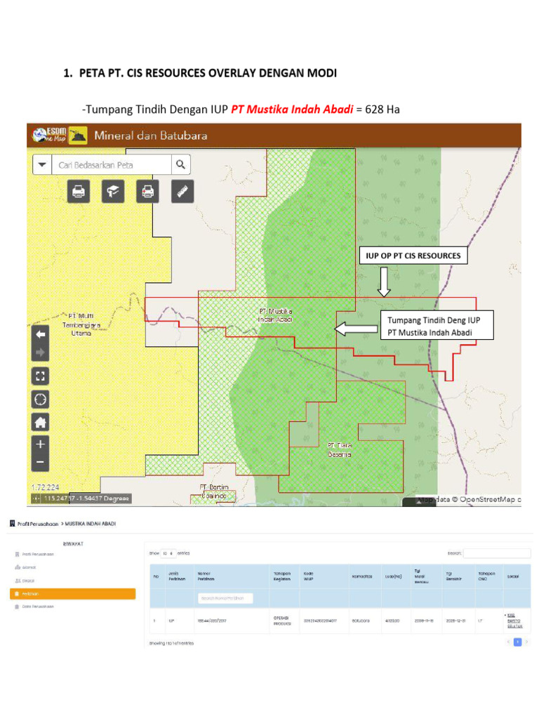 Peta Iup Op PT Cis Resources | PDF
