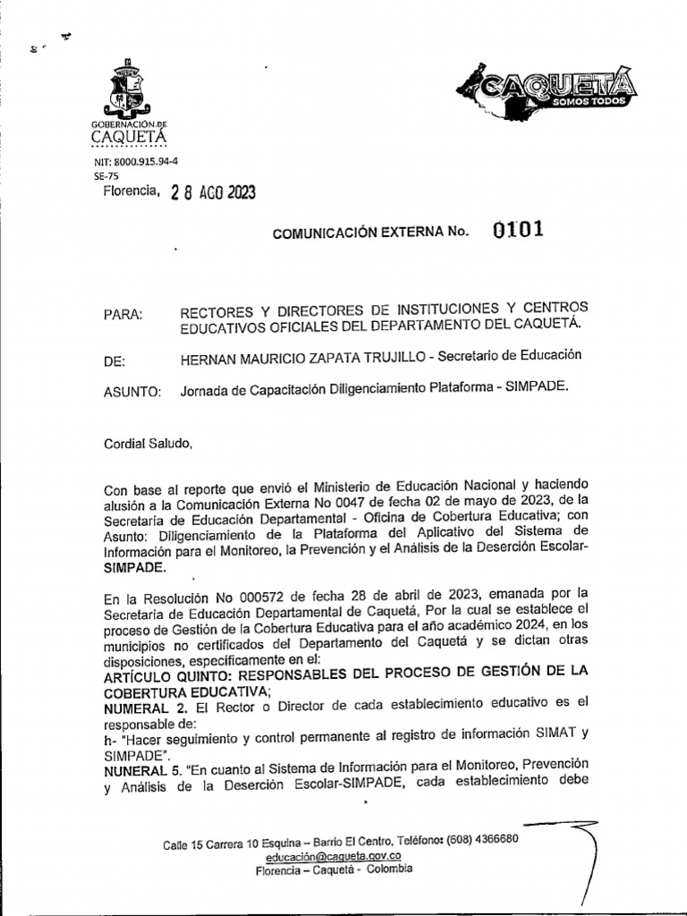 Capacitacion Simpade 2023 | PDF