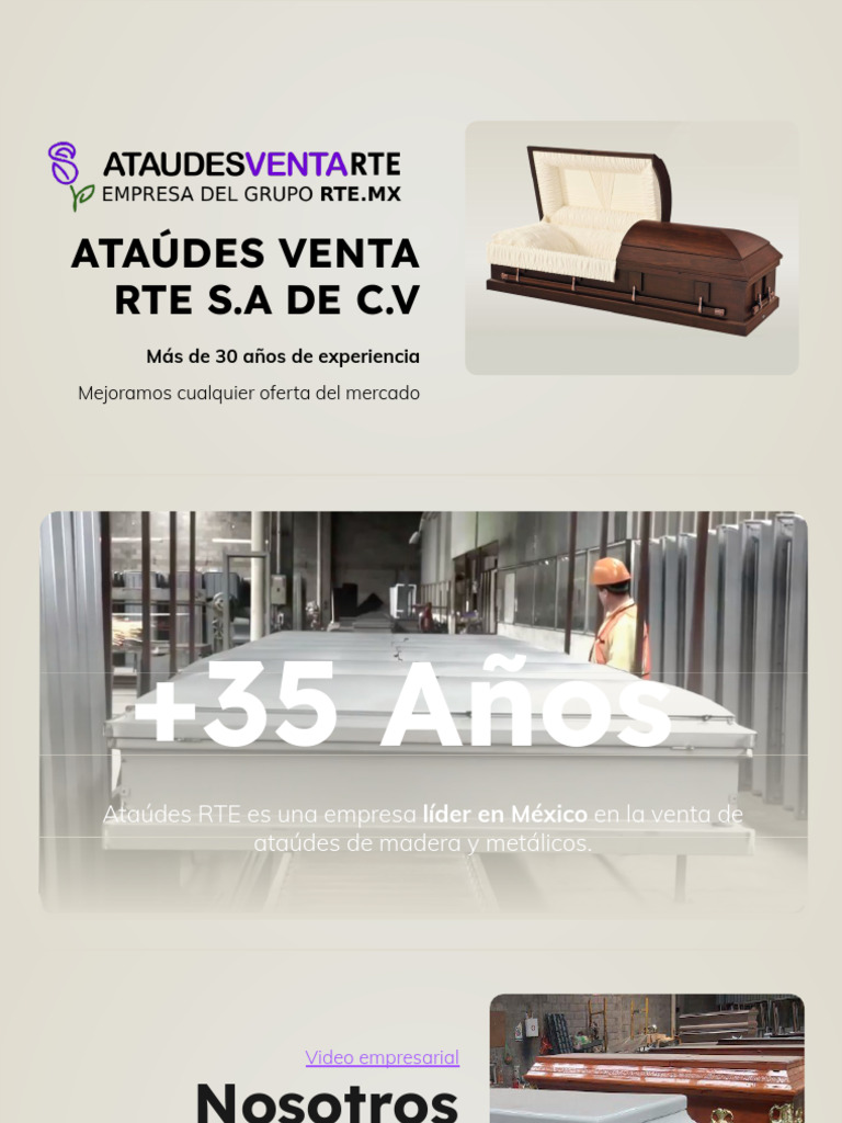 Ataudes Catalogo RTE | PDF