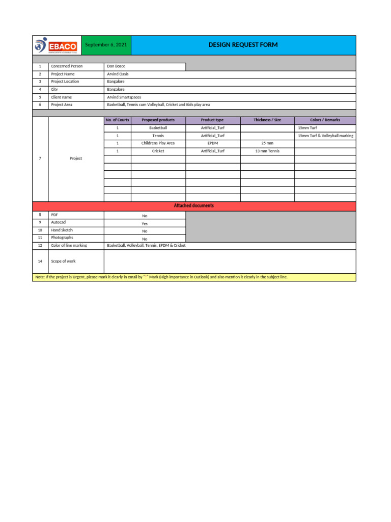 Design Request Form - Arvind Oasis | PDF