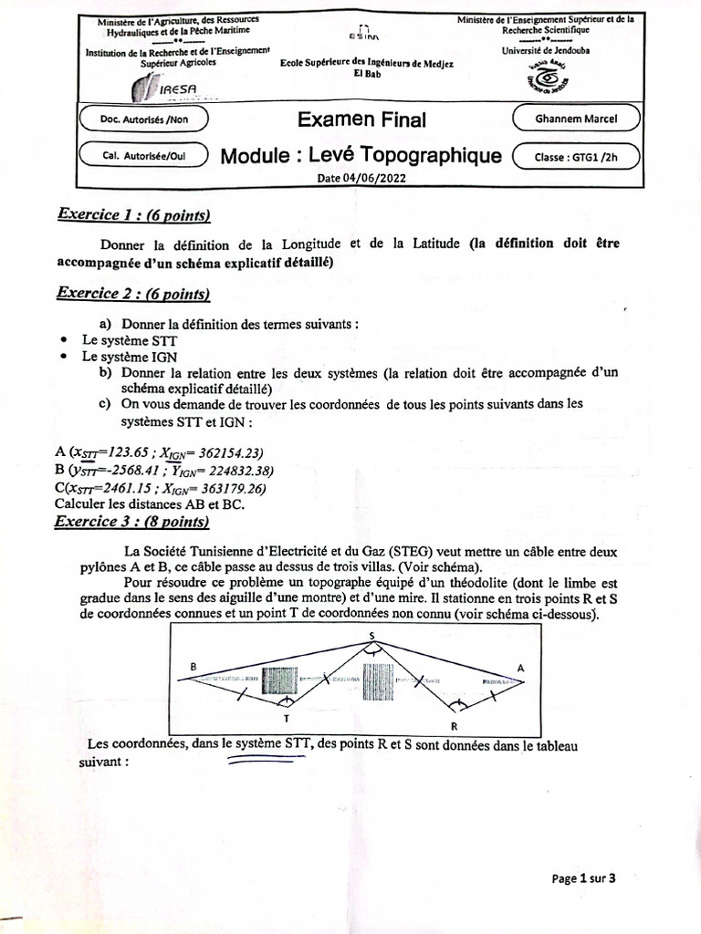 Devoir 1GTG Part2 | PDF