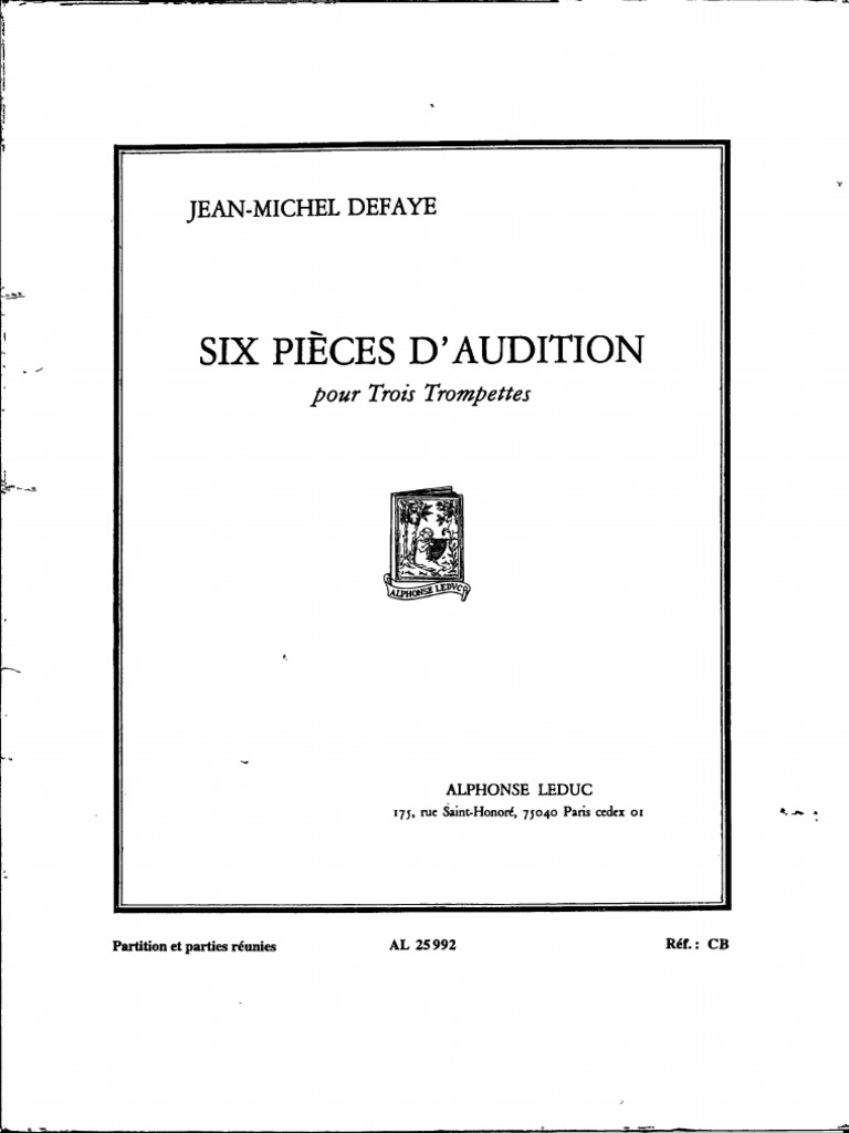 Defaye Trios | PDF