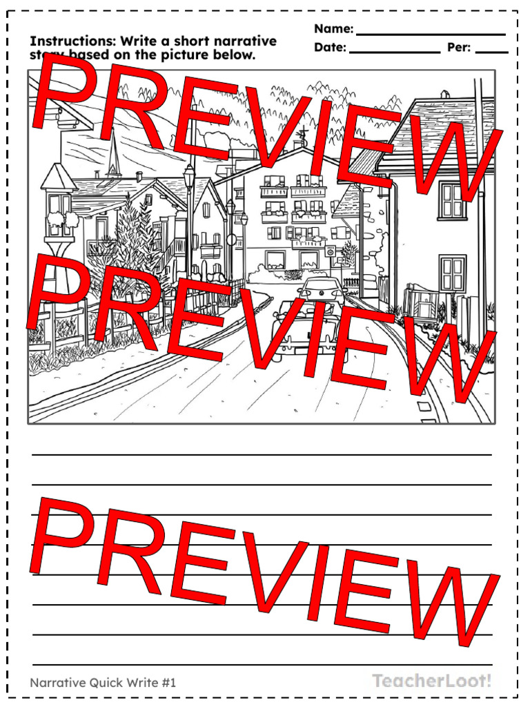 Narrative Quick Write Prompts | PDF