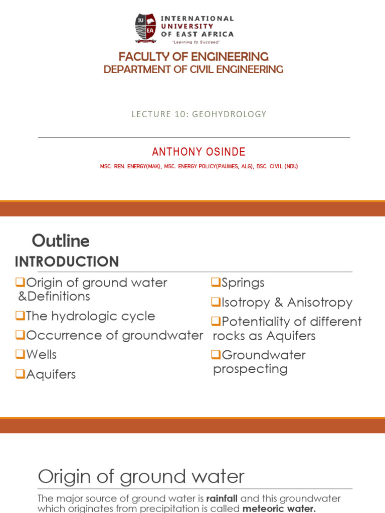 Introduction to Geohydrology | PDF | Aquifer | Groundwater