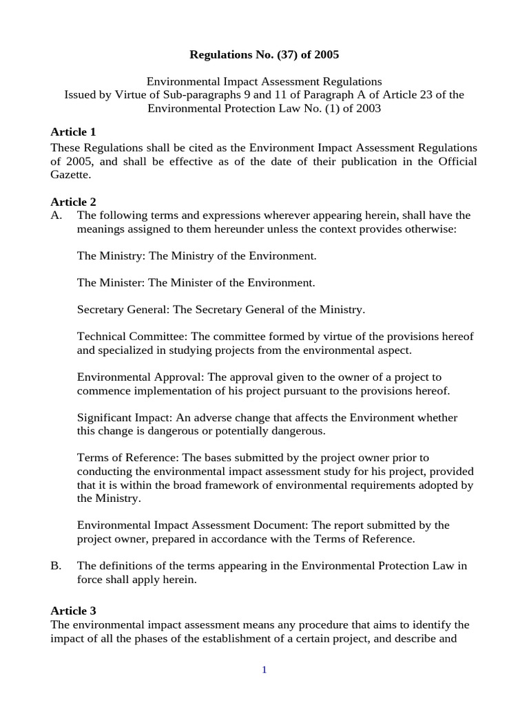 EIA_Regulations | PDF | Environmental Impact Assessment | Justice