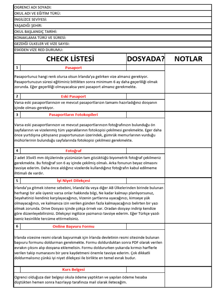Toplanması Gereken Evraklar | PDF
