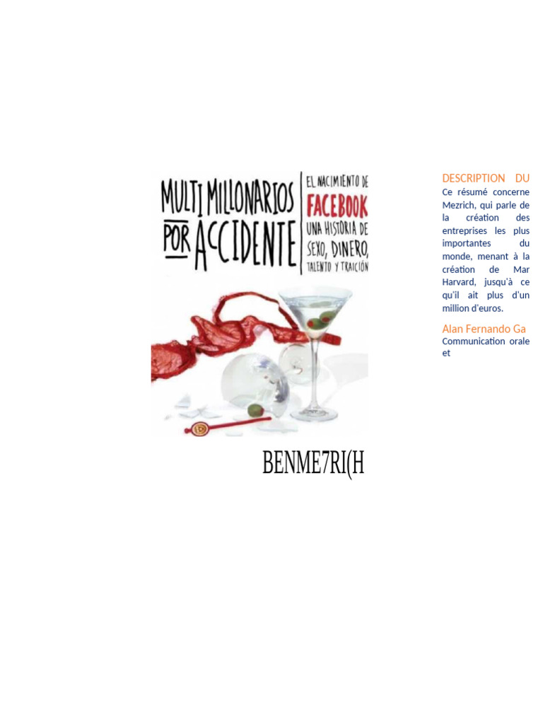 Création de Facebook : L'ascension de Zuckerberg | PDF | Facebook ...