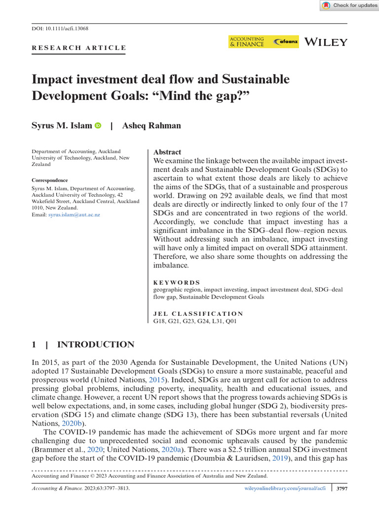 Impact Investment and SDG | PDF | Sustainability | Investing