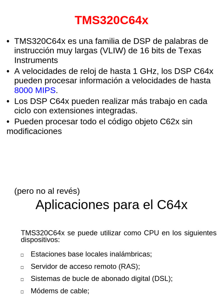 Arquitectura Tms320c64x | PDF | Poco | Computación de 64 bits