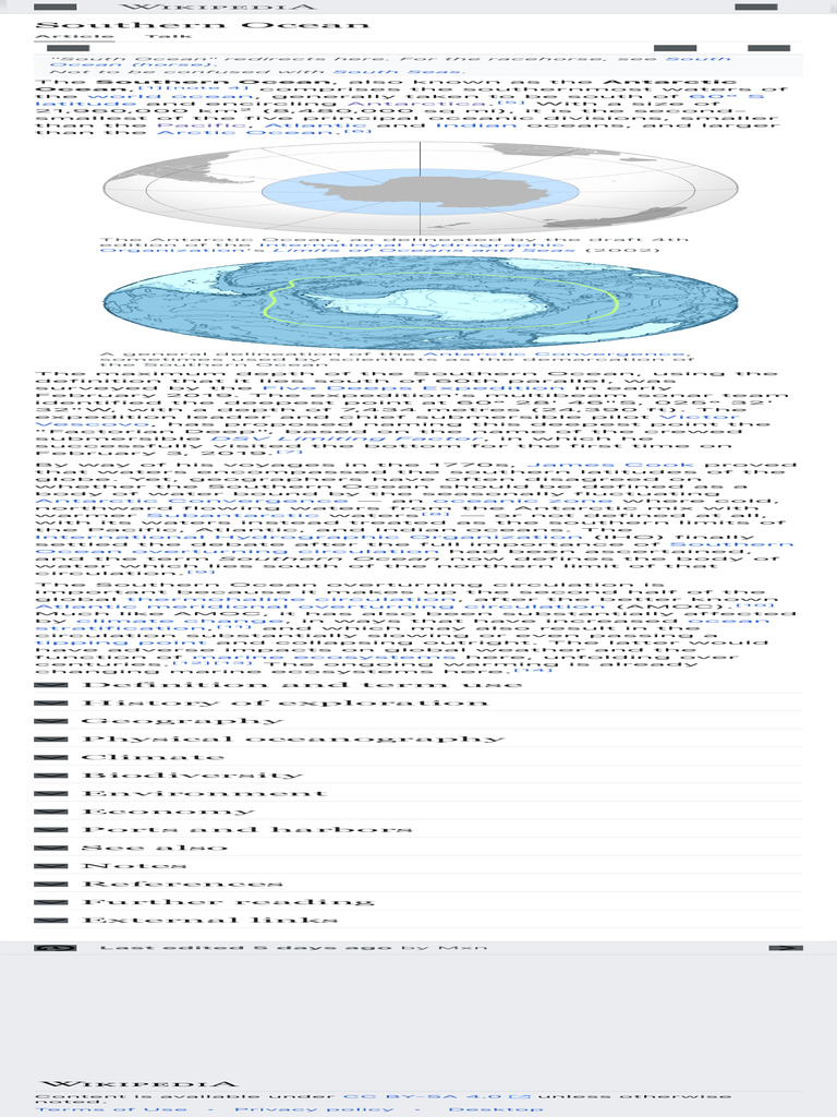 Southern Ocean Overview and Significance | PDF | Hydrography | Nature