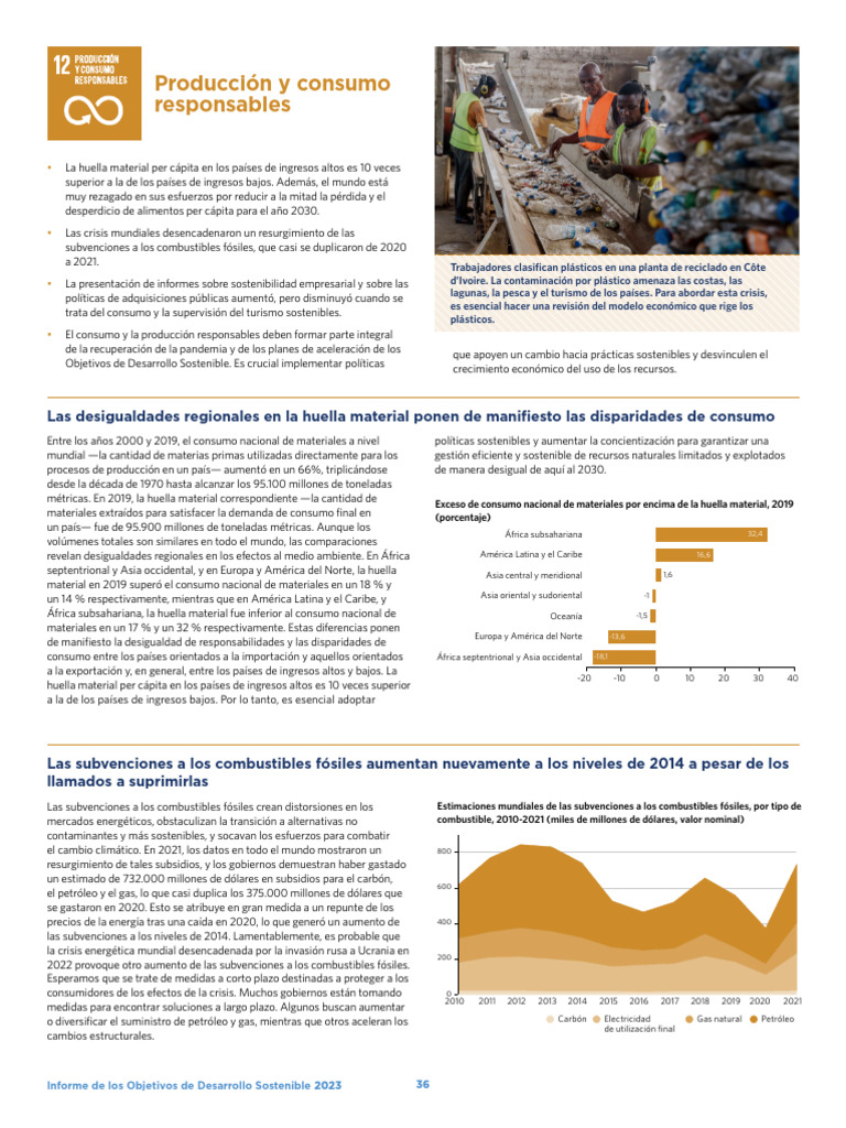 The Sustainable Development Goals Report 2023 Spanish 38 43 | PDF ...