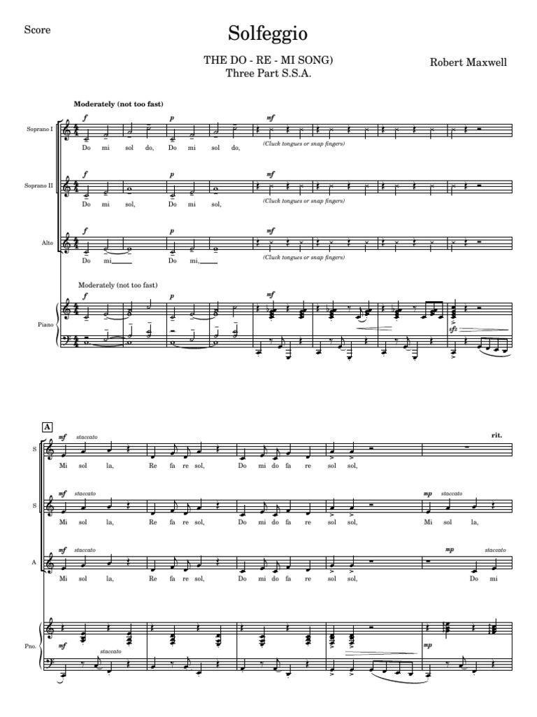 Solfeggio - Robert Maxwell | PDF | Musical Notation | Musical Compositions