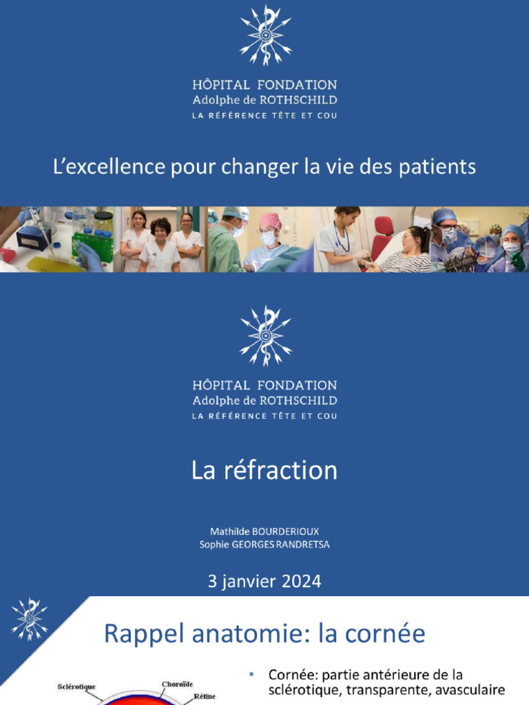 La Réfraction Cours 1 | PDF