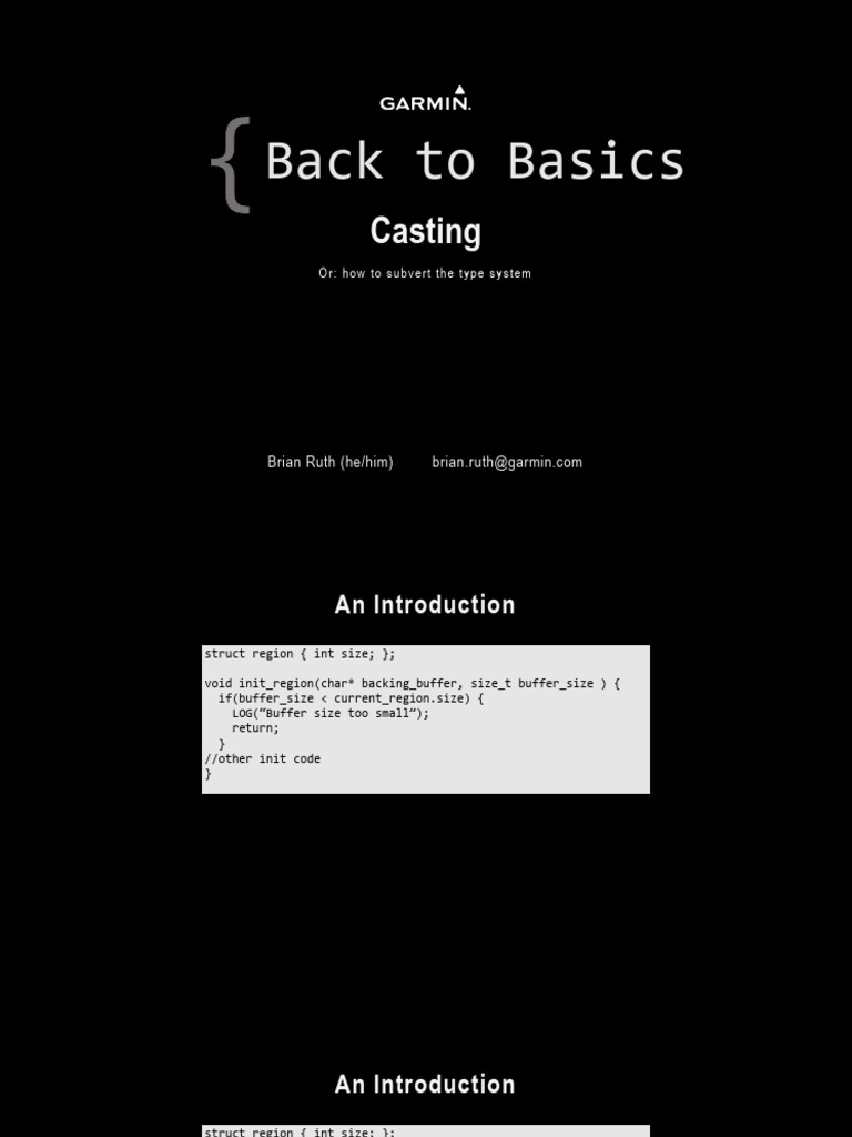 Back to Basics Casting | PDF | Pointer (Computer Programming) | C++ Back to Basics Casting | PDF | Pointer (Computer Programming) | C++