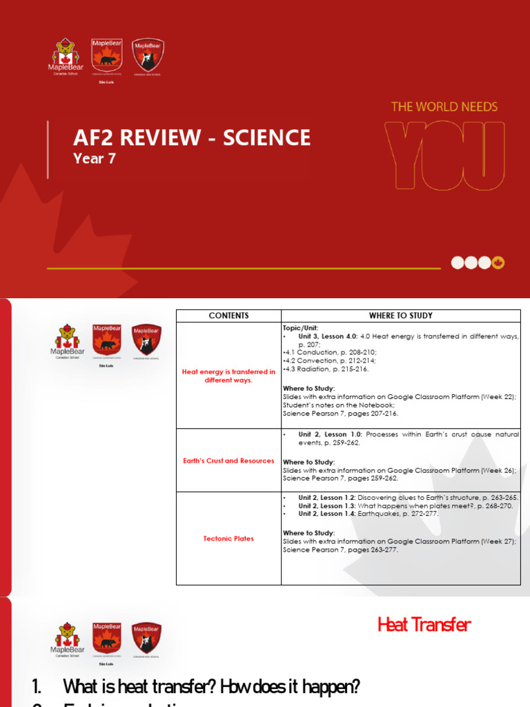 Y7 - Af2 Stage 2 - Review Science | PDF | Plate Tectonics | Earth