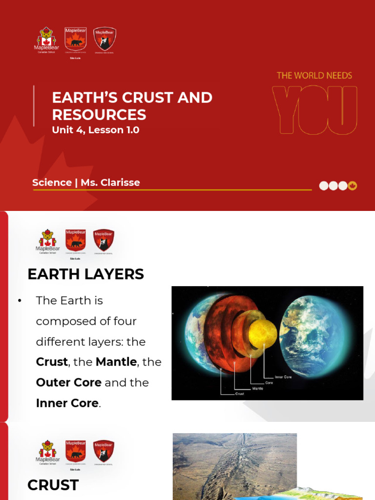 Week 25 - Unit 4, Lesson 1 - Earth Layers | PDF