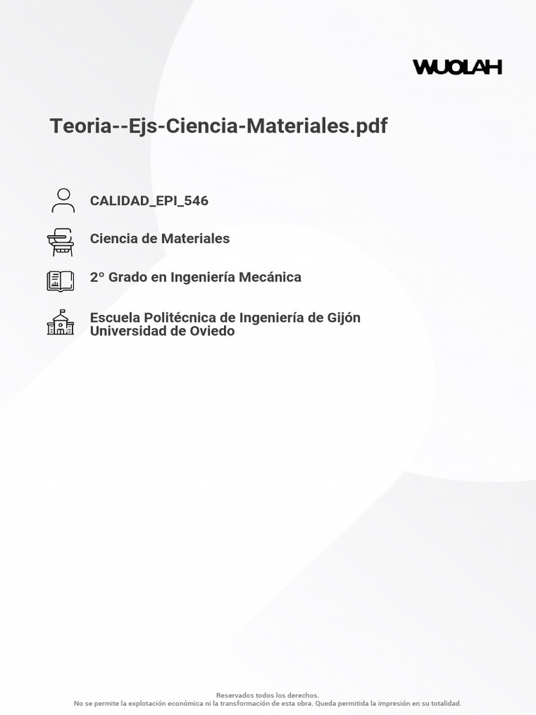 Wuolah Free Teoria Ejs Ciencia Materiales | PDF | Interacciones de disciplina académica | Ingeniería