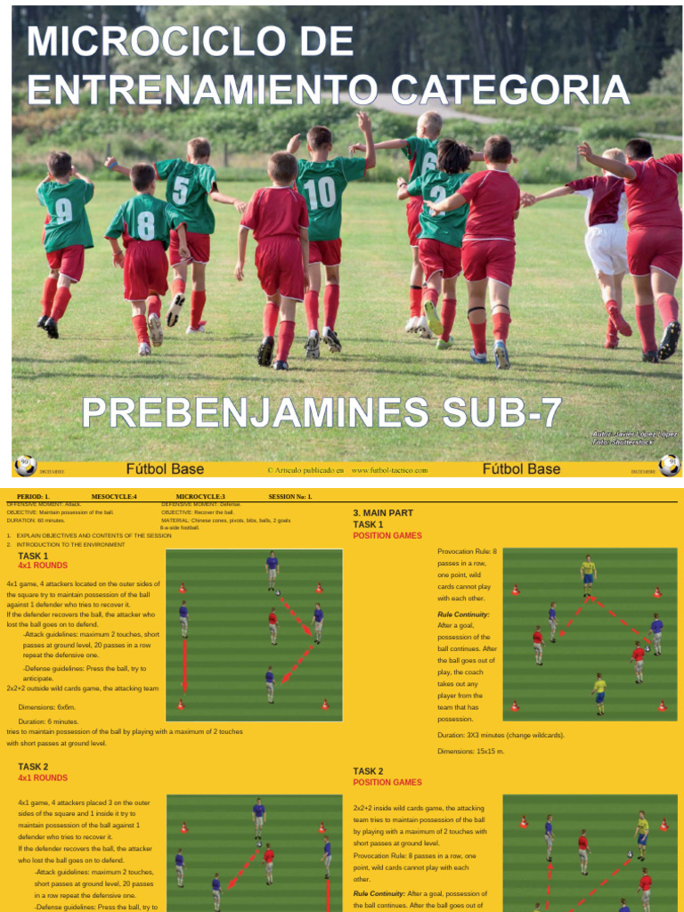 Microcycle of Training For Prebenjamines Category Under 7 | PDF ...