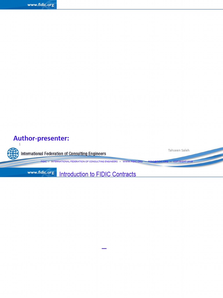 FIDIC Contract Obligations Explained | PDF | Employment | General ...