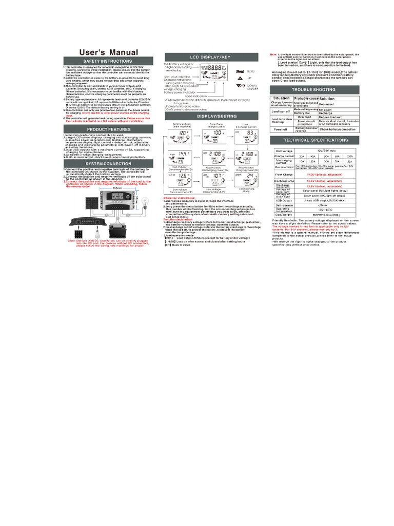 Manual Controlador Solar | PDF