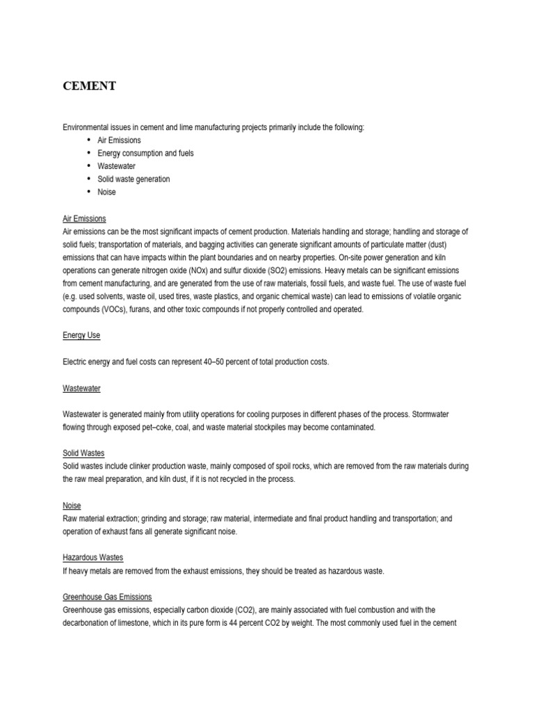 Cement Pdf Cement Lime Material
