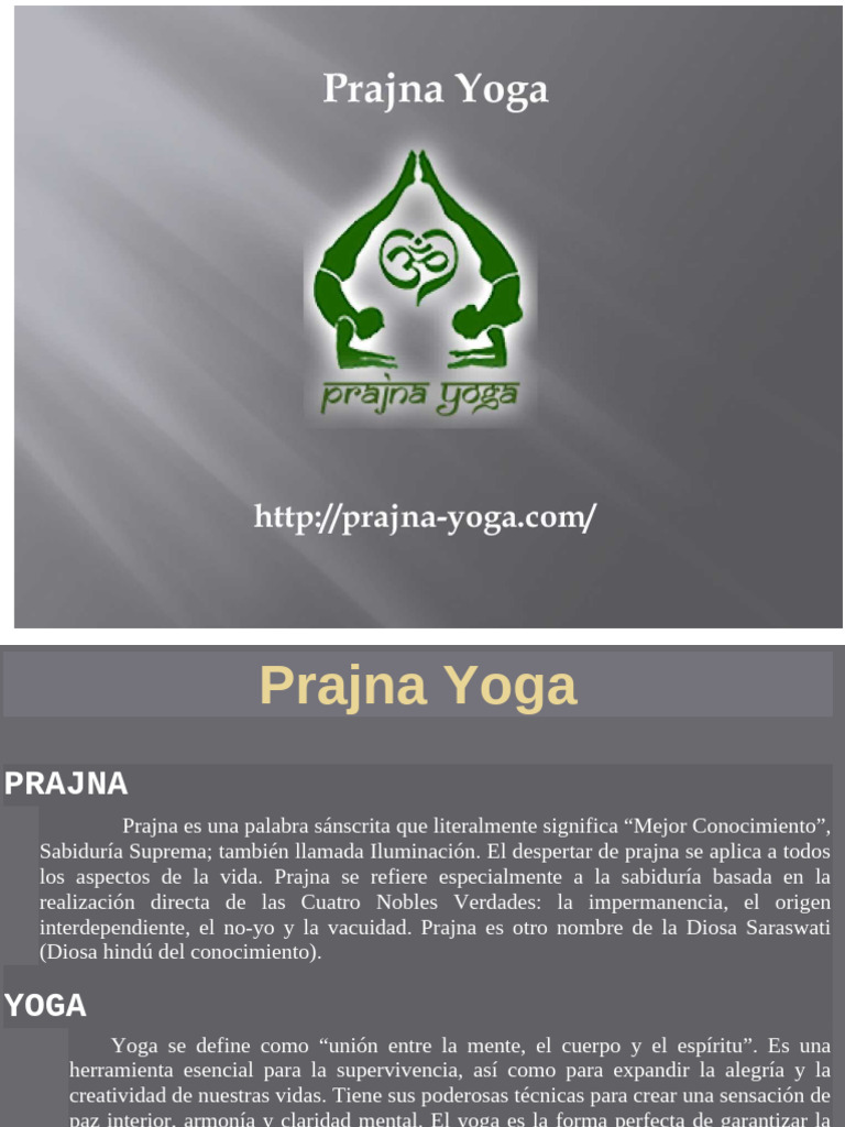 Prajna Yoga: Sabiduría y Bienestar | PDF | Yoga | Āstika