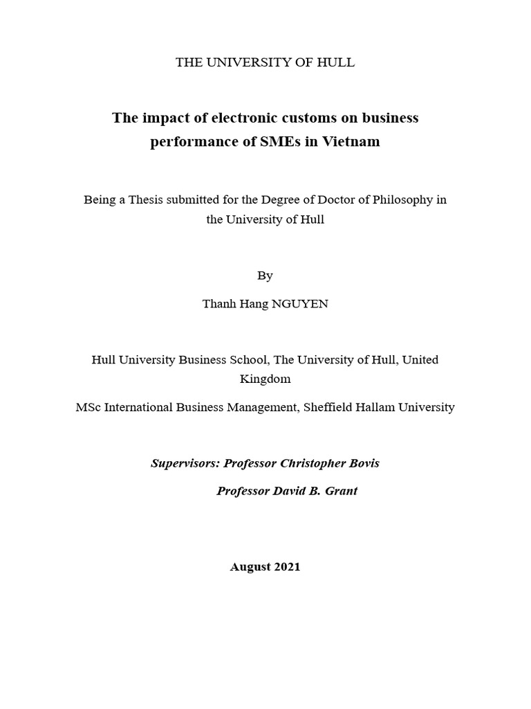 Nguyen PhD, 2021, Thes | PDF | Survey Methodology | Methodology