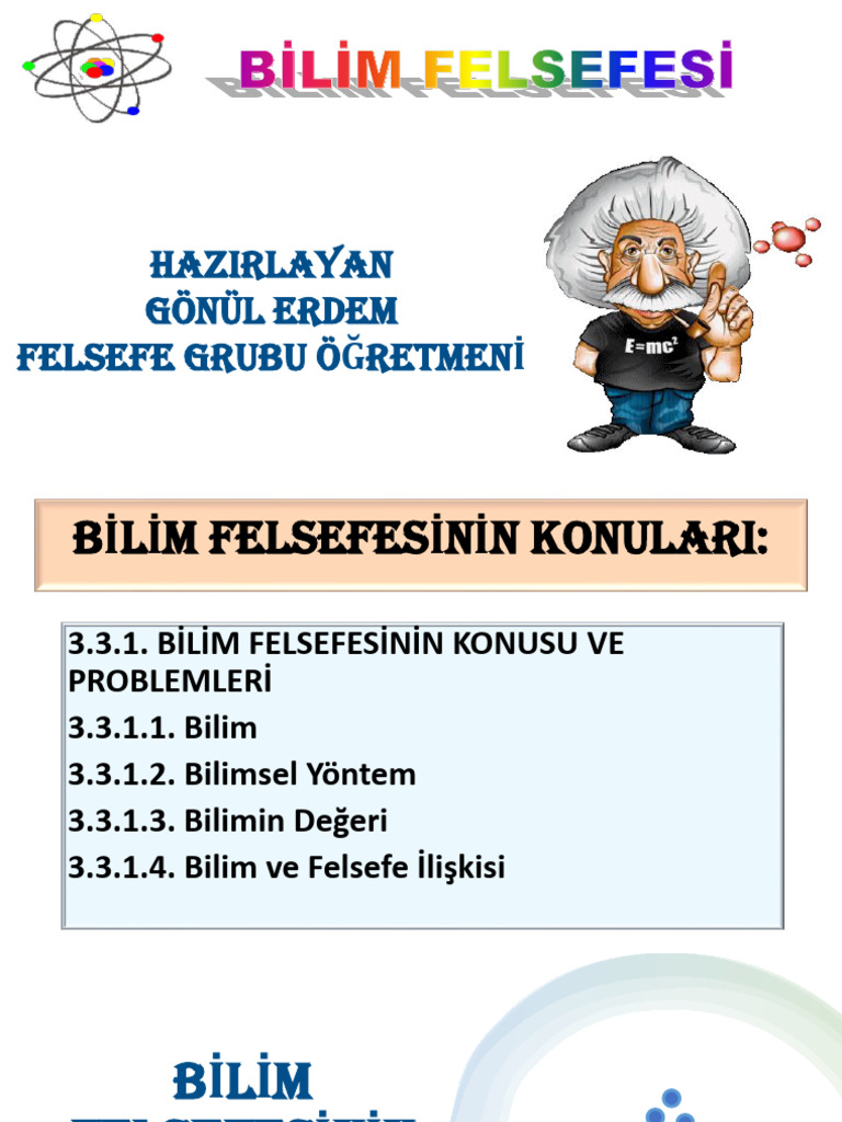 10.sinif Felsefe Dersi Bilim Felsefesi Ders Notu 2 | PDF