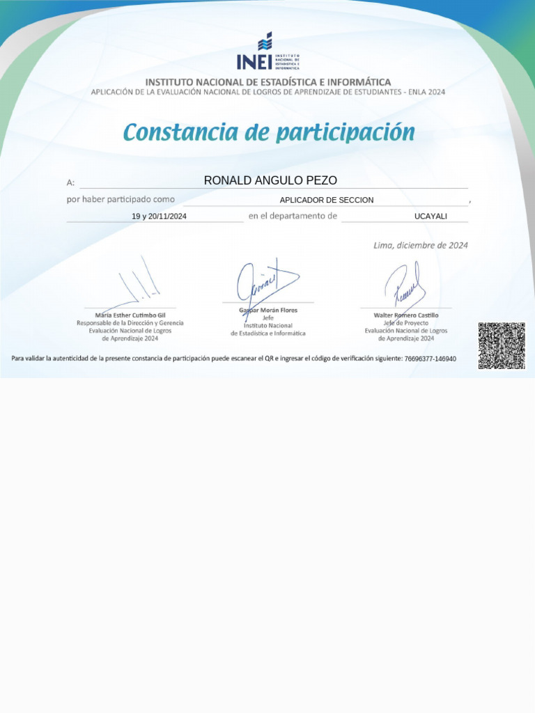 Constancia Inei | PDF