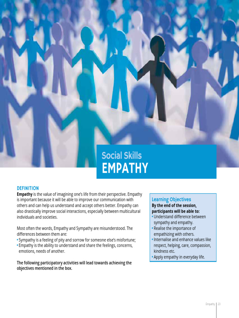 Lifeskills Empathy | PDF | Empathy | Sympathy