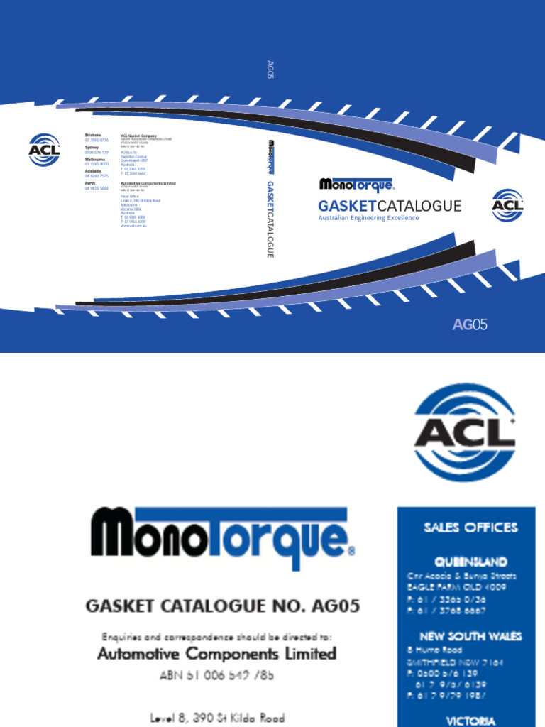 Acl Gasket Catalogue | PDF | Corrosion | Mechanical Engineering