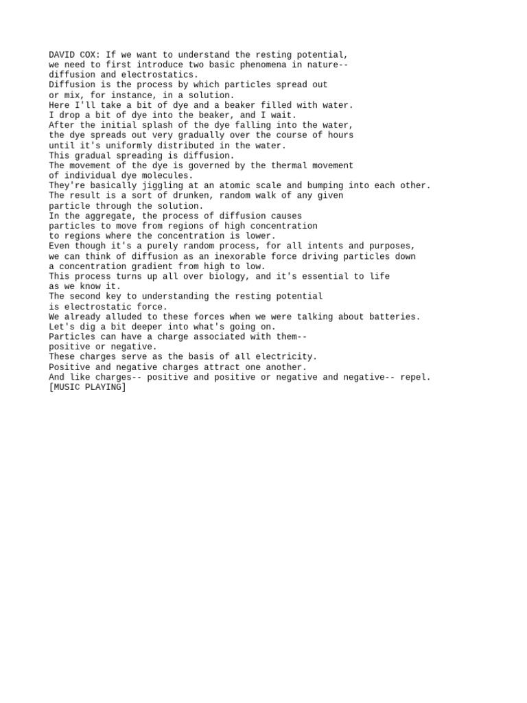 MCB80 - V2 - 1C - Diffusion and Electrostatics - V3FC - SL - Edxmstr - V1-10-En | PDF