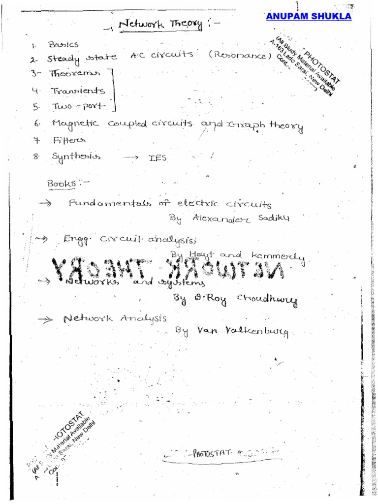 Network Theory 232 | PDF